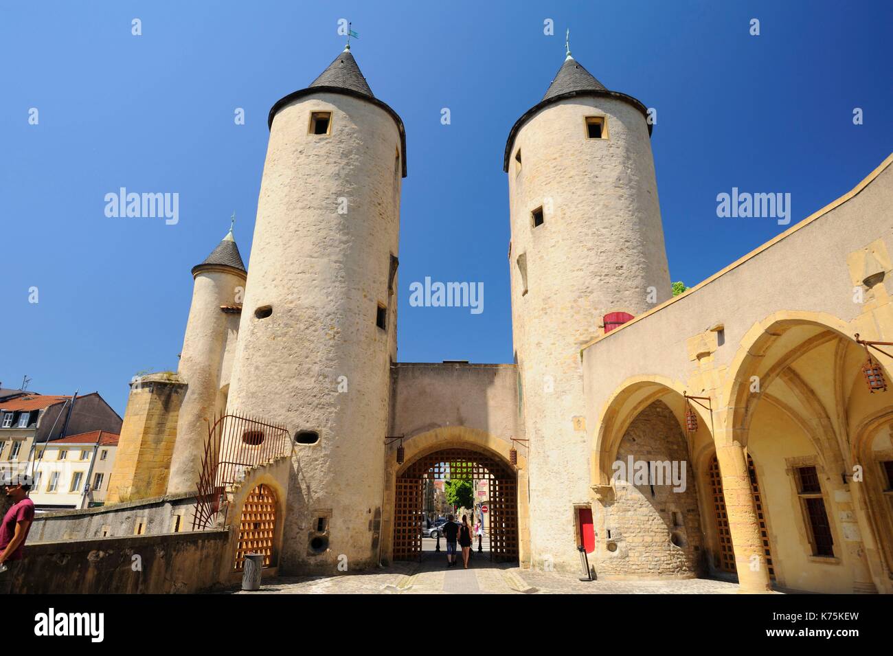 France, Moselle, Metz, gate of the Germans vestige of the old medieval ...