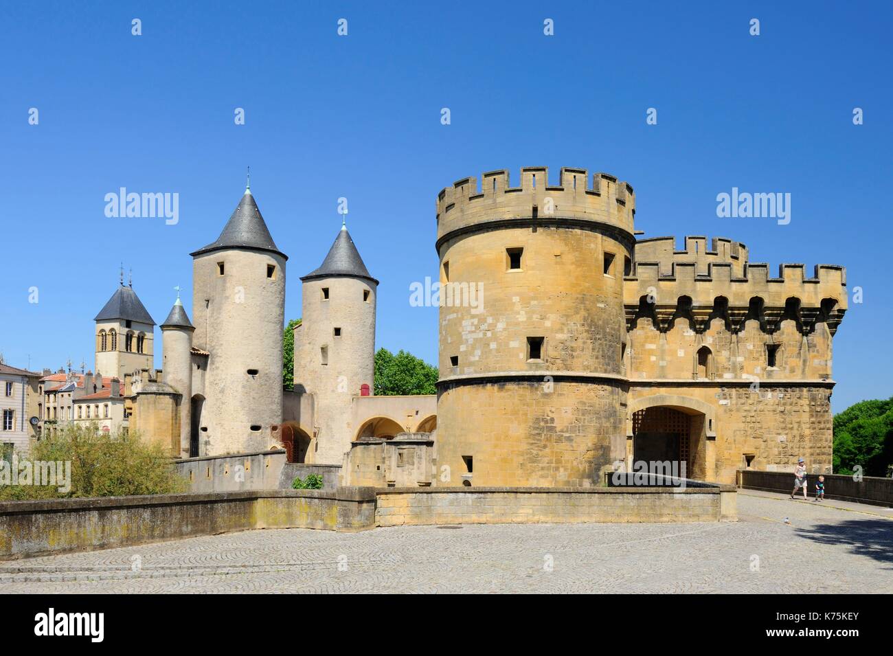 France, Moselle, Metz, gate of the Germans vestige of the old medieval ...