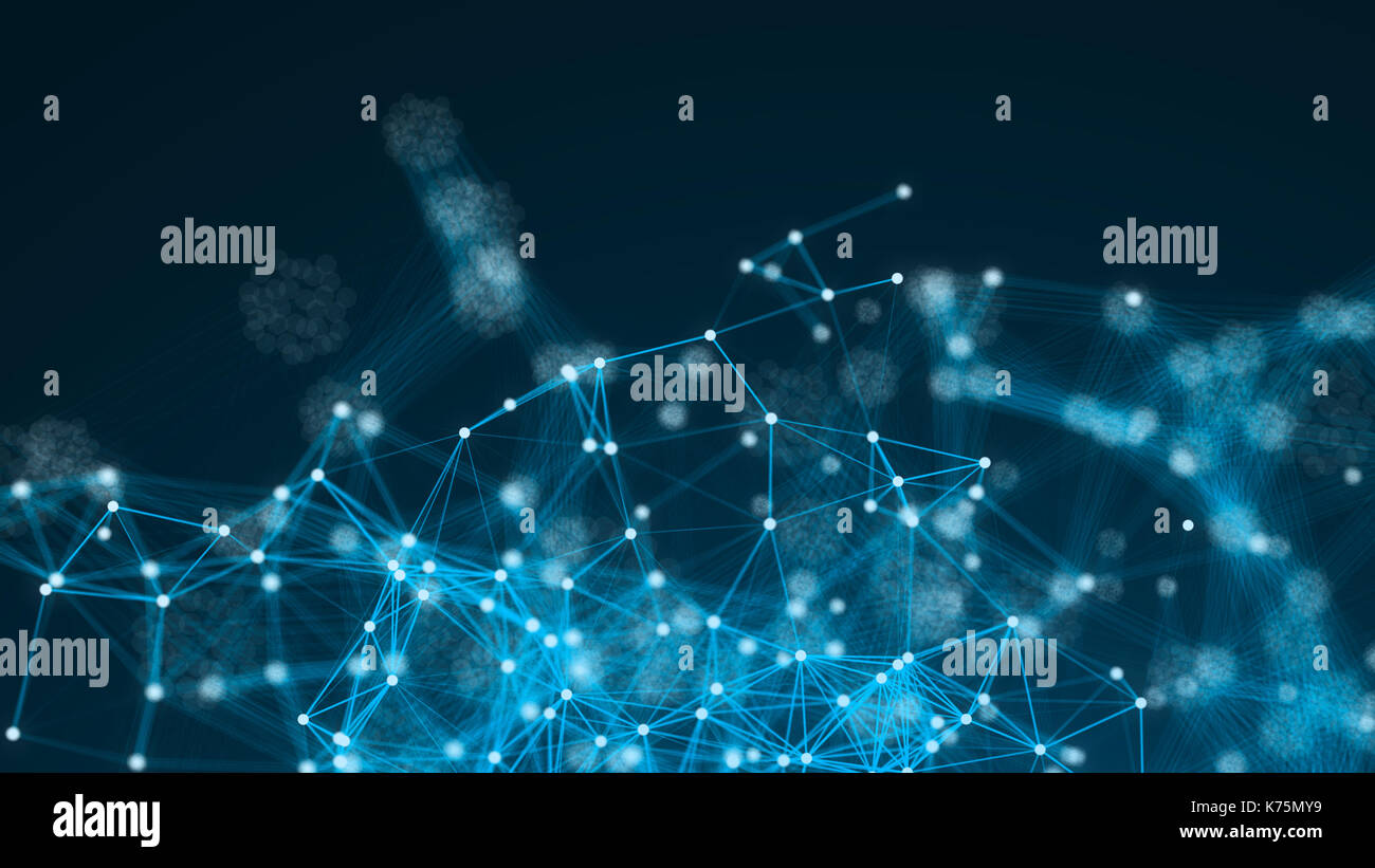 Abstract connection dots. Technology background. Digital theme. Network ...