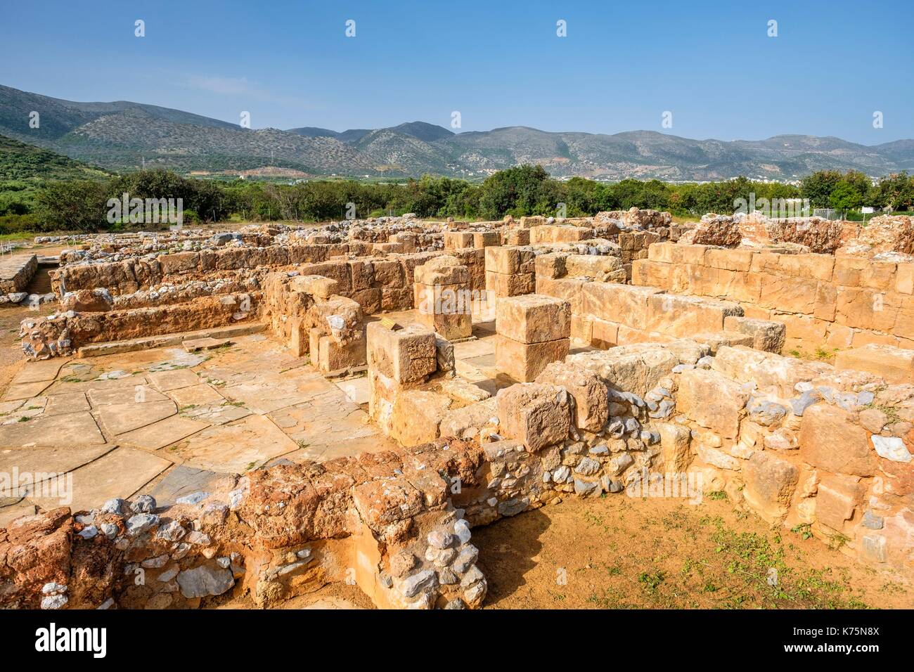 Greece, Eastern Crete, Heraklion district, Malia, archeological site of ...