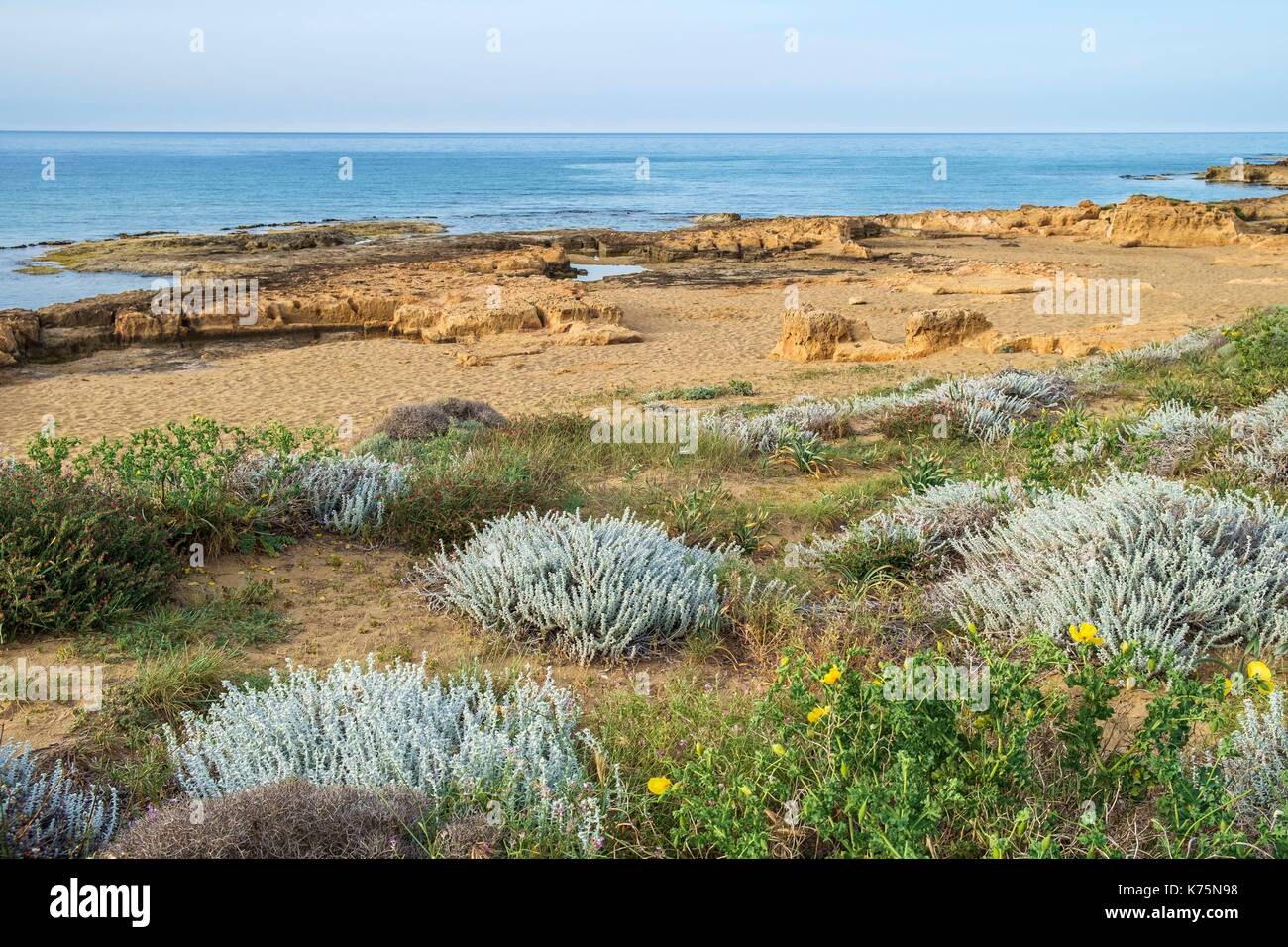 Greece, Eastern Crete, Heraklion district, Malia, Potamos beach Stock ...