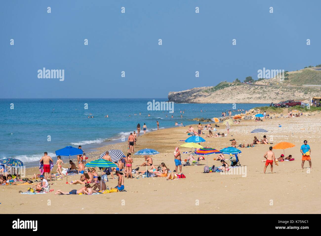Greece, Crete, Heraklion district, Heraklion, Karteros beach Stock ...