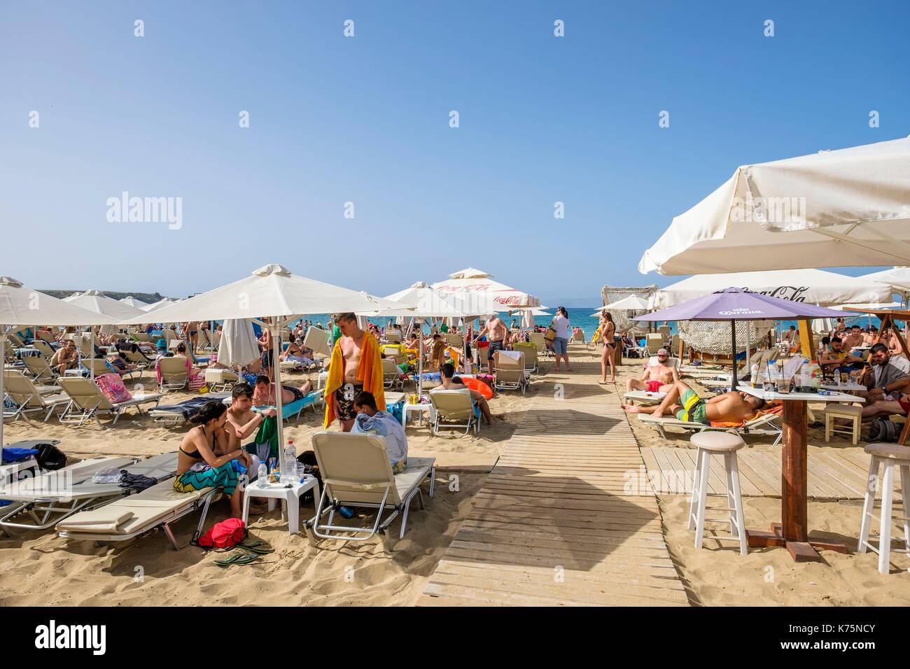 Greece, Crete, Heraklion district, Heraklion, Karteros beach Stock ...