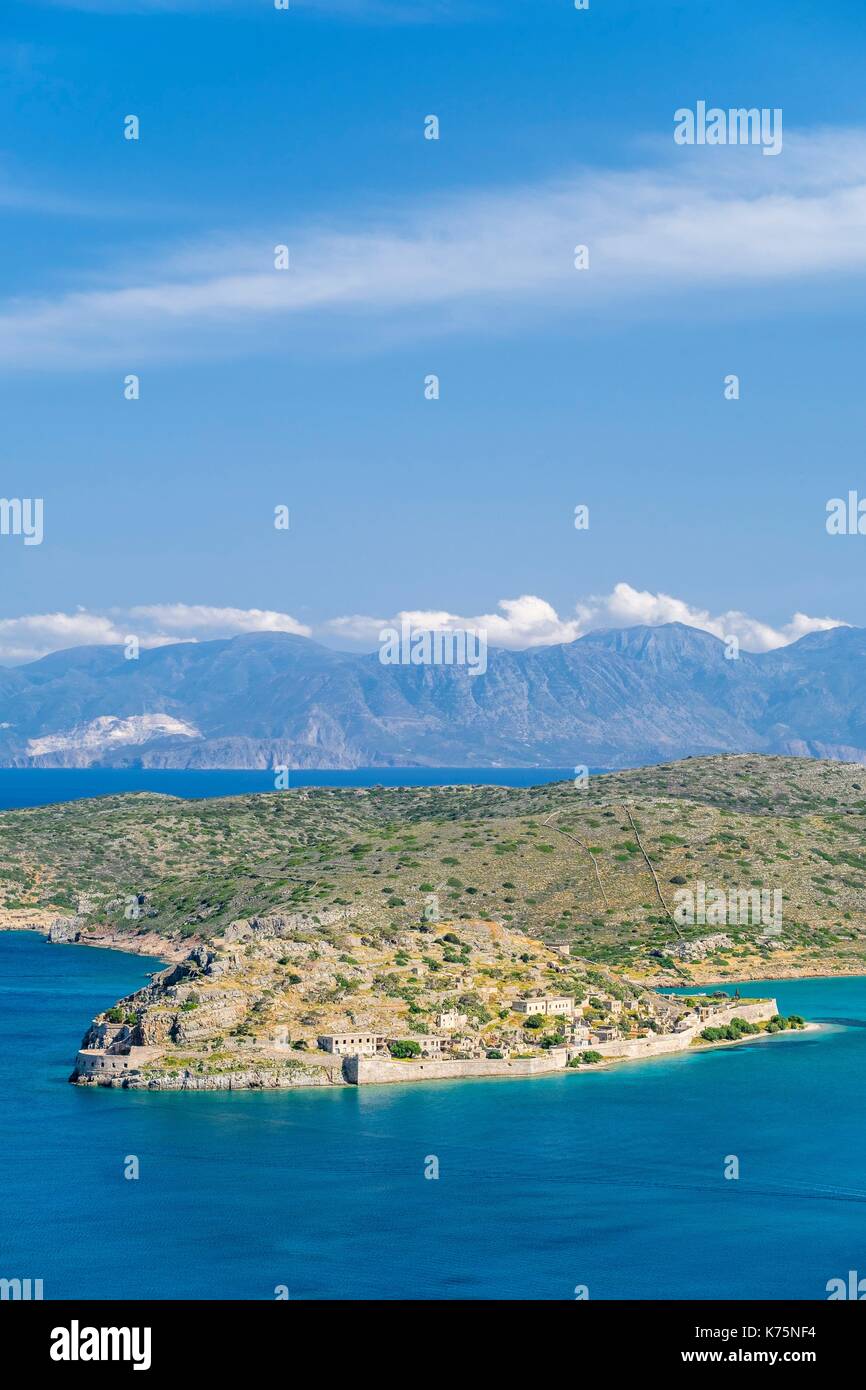 Greece, Eastern Crete, Lassithi district, Mirabello bay, Spinalonga ...