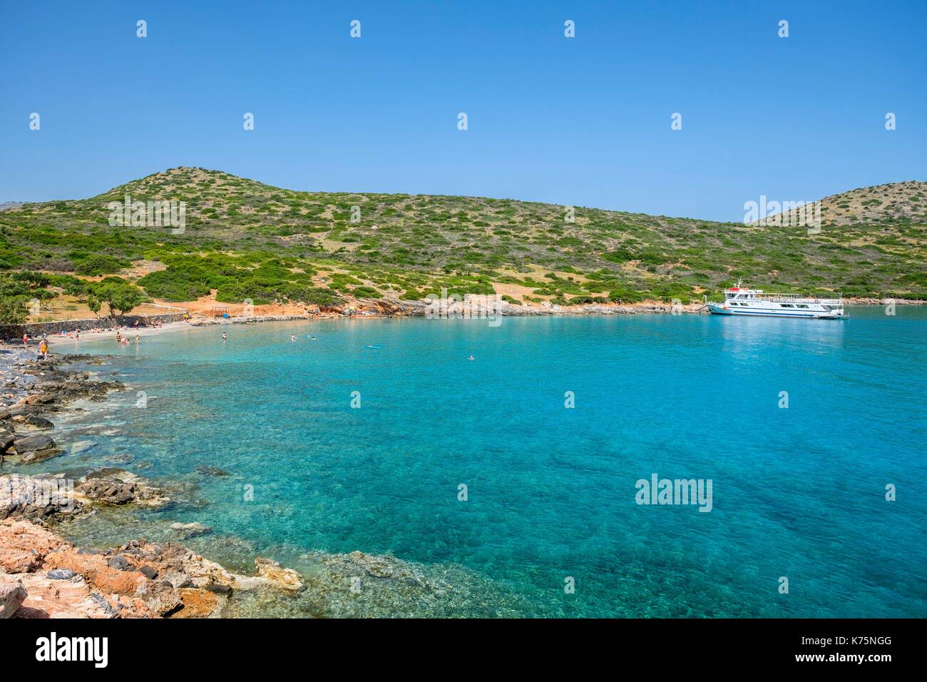 Greece, Eastern Crete, Lassithi district, Mirabello bay, Elounda ...