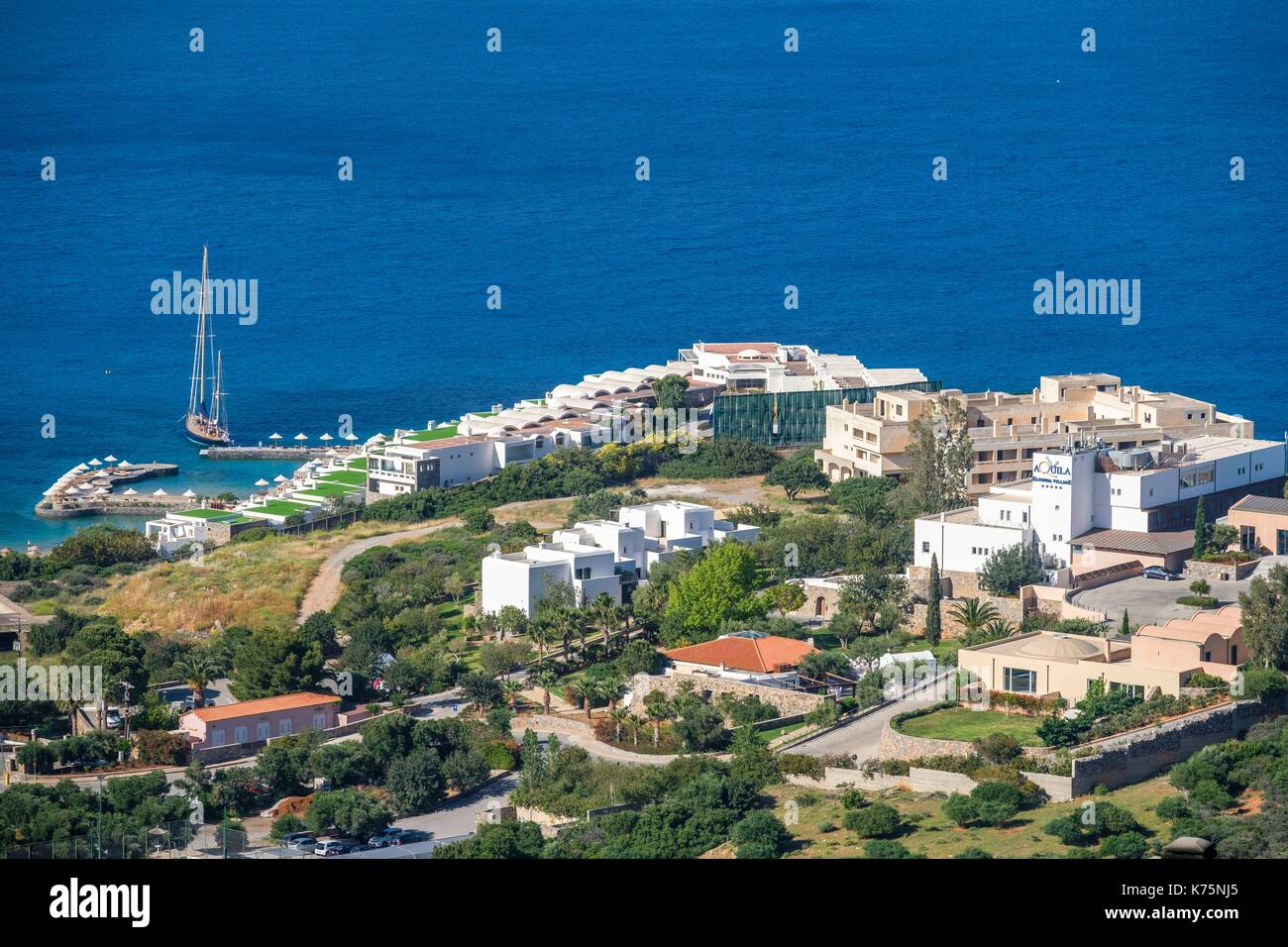 Greece, Eastern Crete, Lassithi district, Mirabello bay, Spinalonga ...