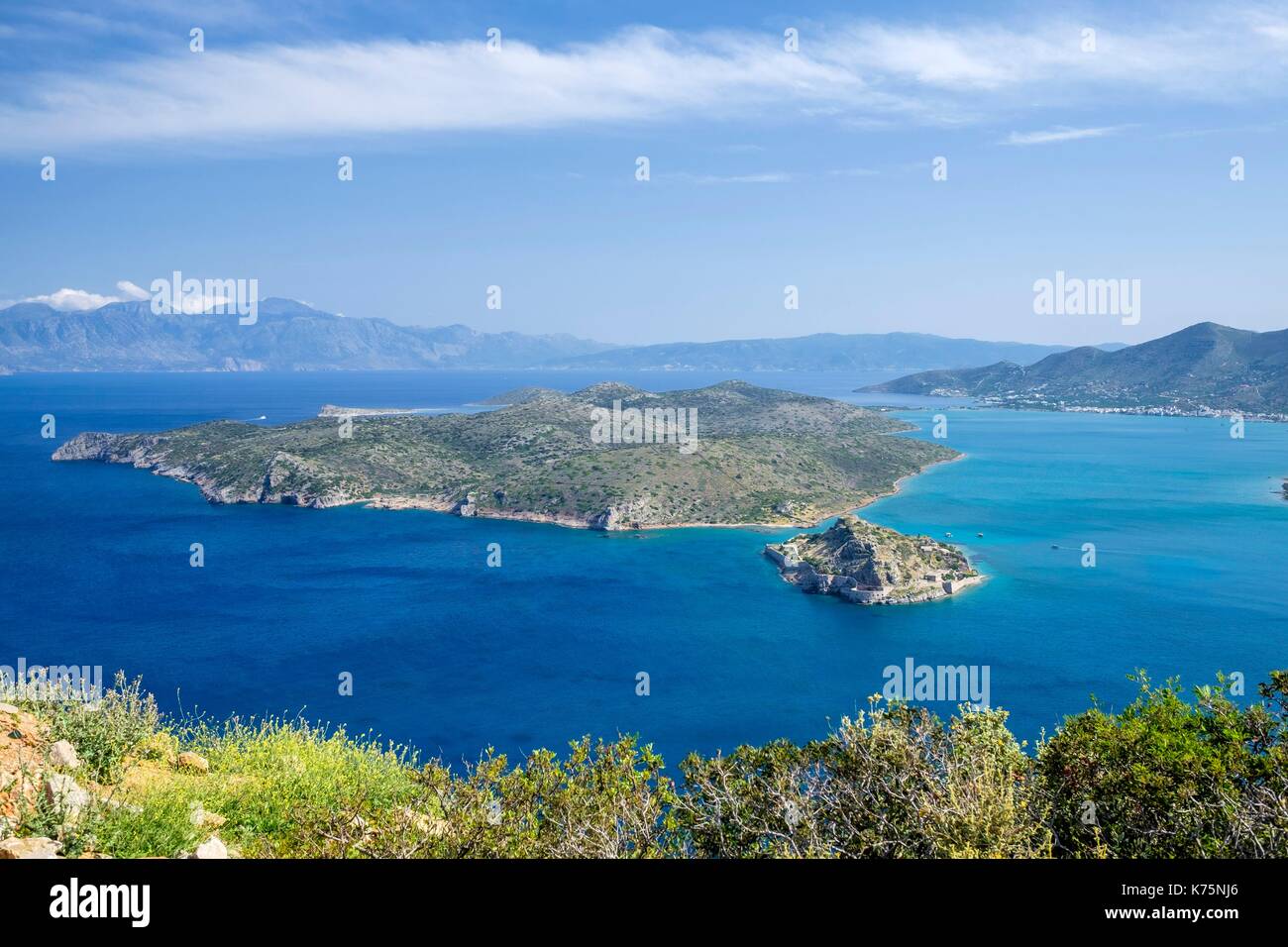 Greece, Eastern Crete, Lassithi district, Mirabello bay, Spinalonga ...
