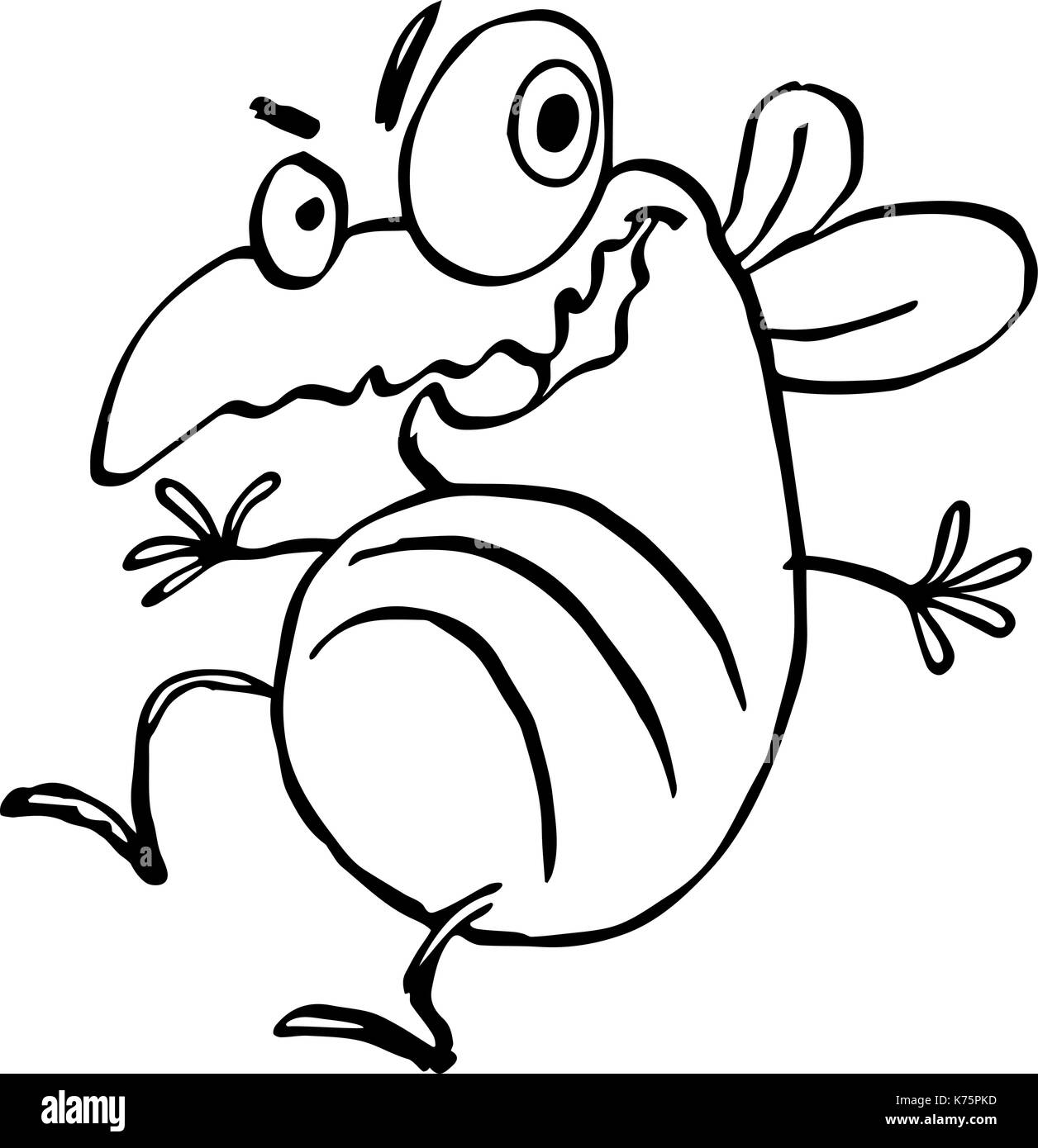 funny dancing cute fly. vector illustration. cartoon character Stock ...