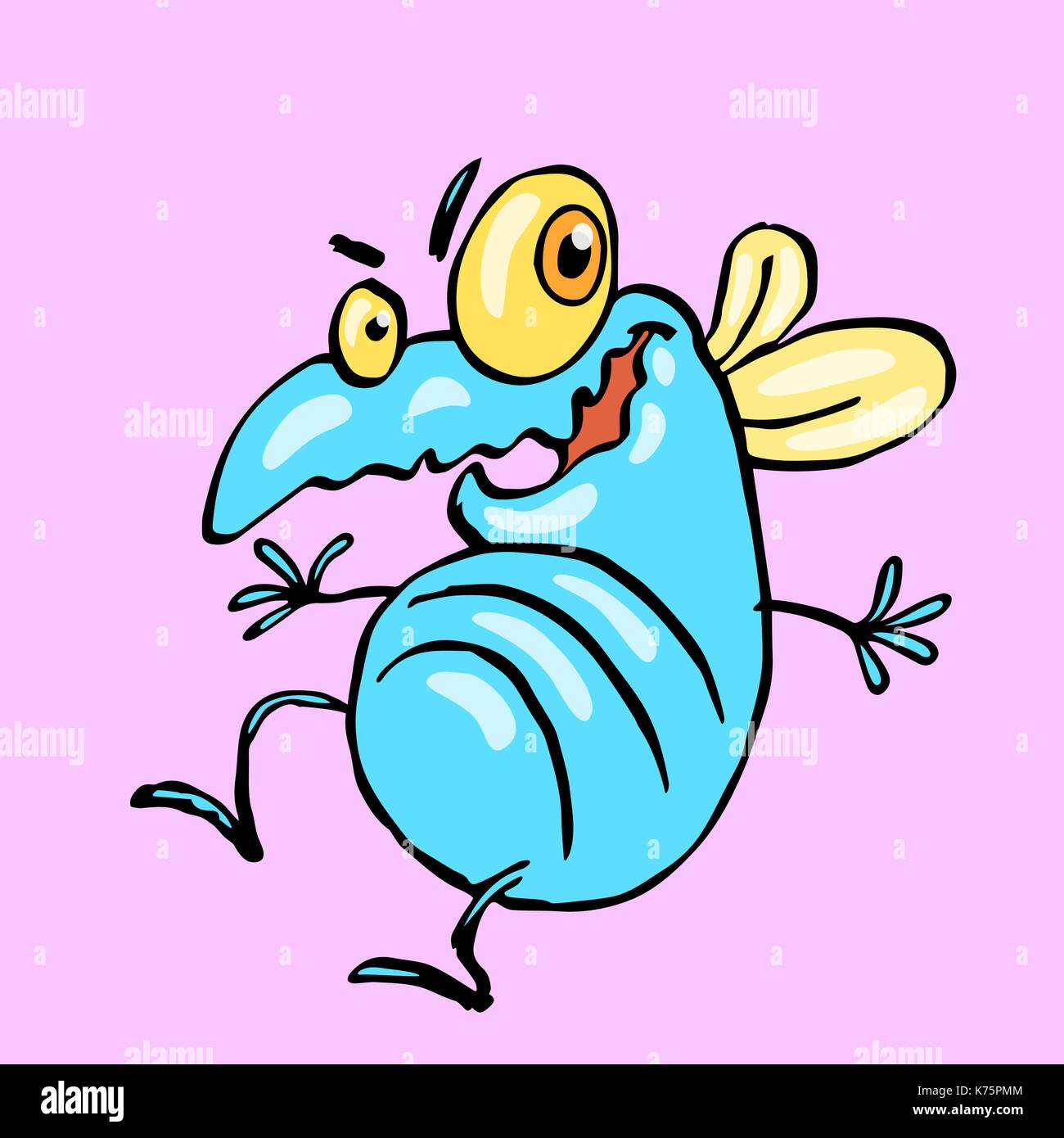 Cartoon illustration funny fly housefly hi-res stock photography and ...