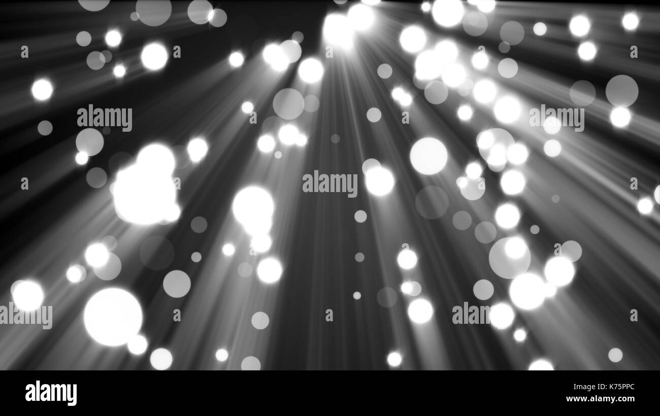 Abstract glitter lights on black background. Round defocused circles ...