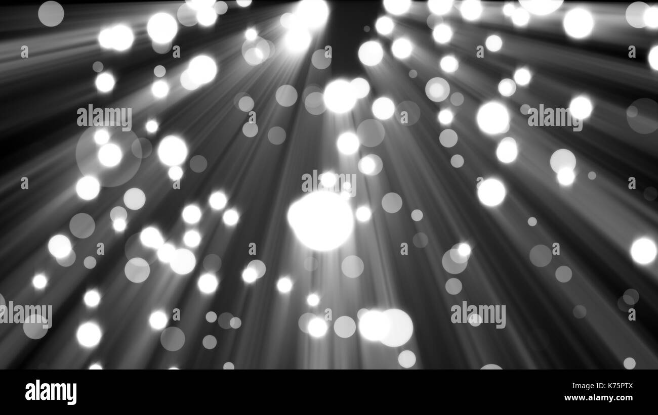 Abstract glitter lights on black background. Round defocused circles ...