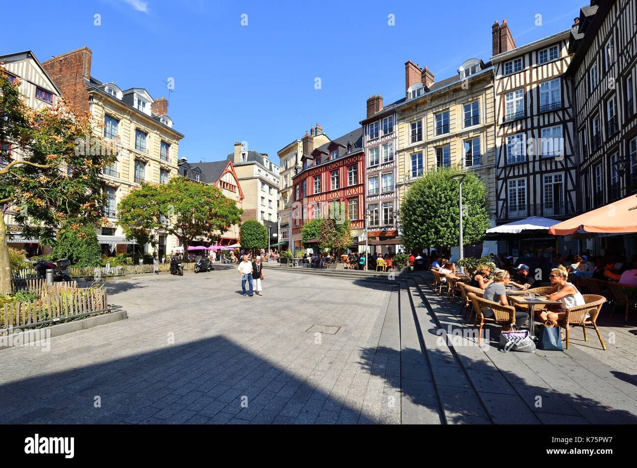 France, Seine Maritime, Rouen, Place de la Pucelle as a tribute to Joan ...