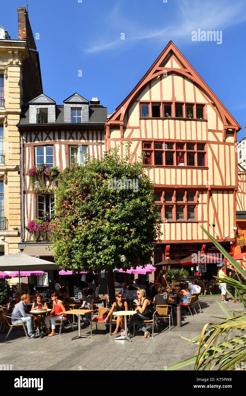 France, Seine Maritime, Rouen, Place de la Pucelle as a tribute to Joan ...