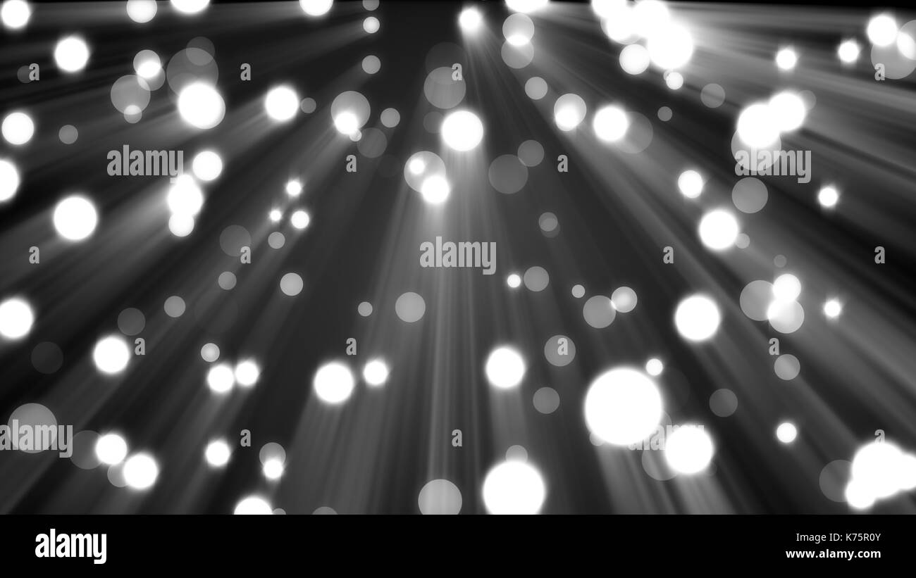 Abstract glitter lights on black background. Round defocused circles ...