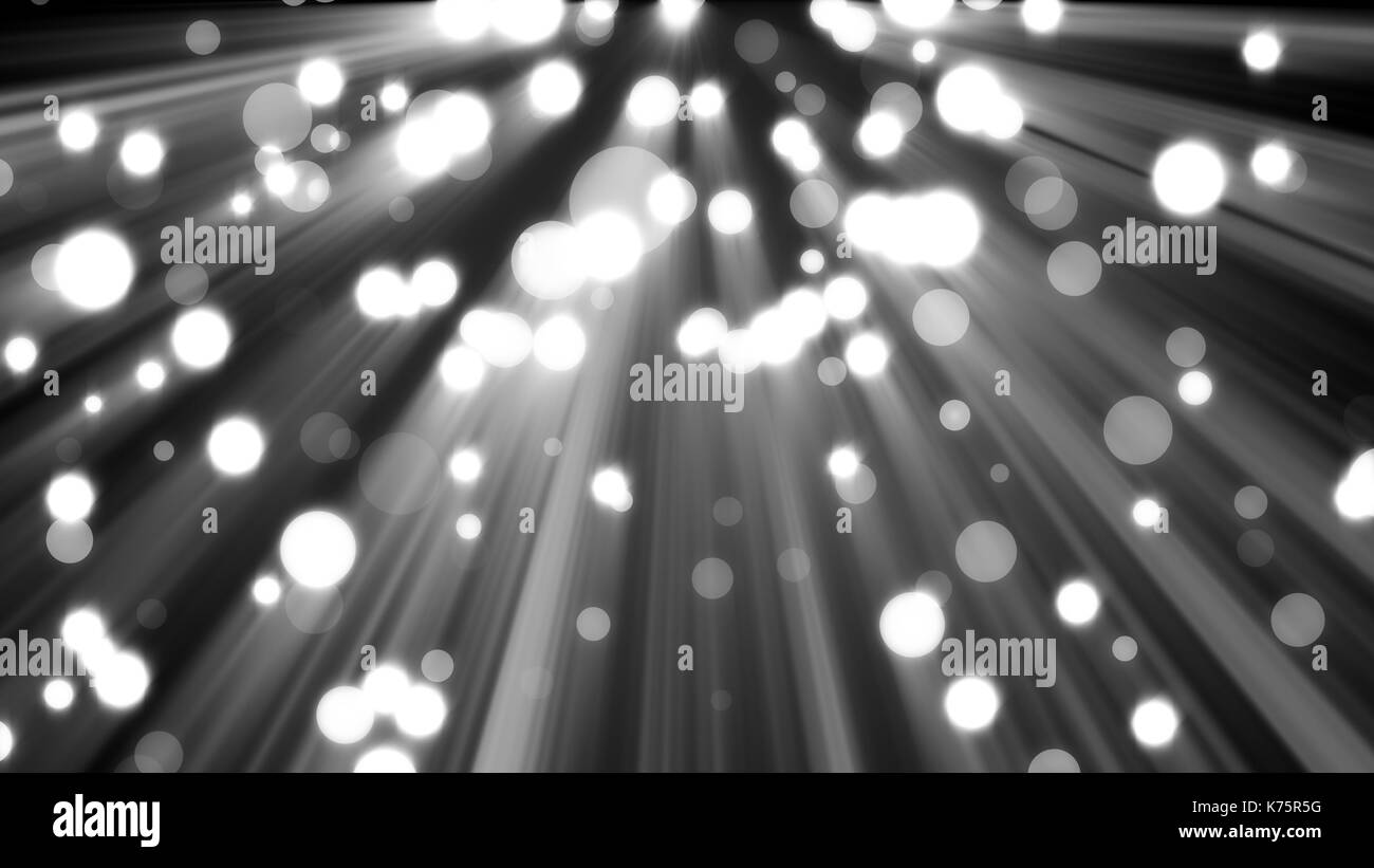 Abstract glitter lights on black background. Round defocused circles ...