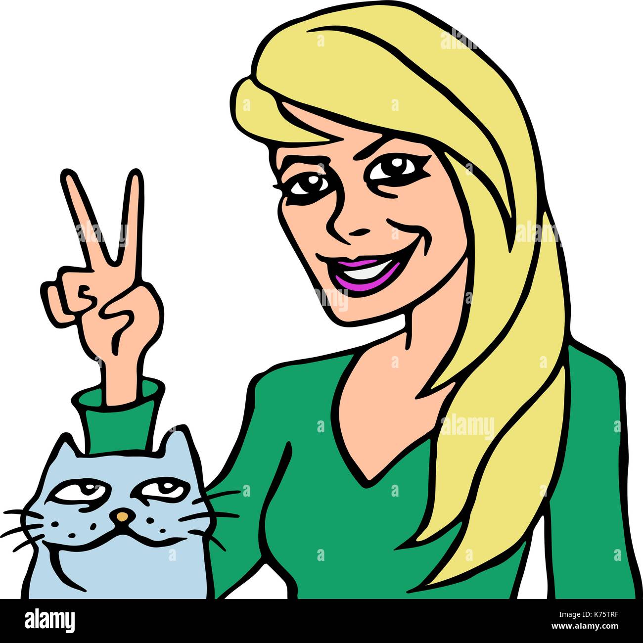 Portrait two friends Stock Vector Images - Alamy