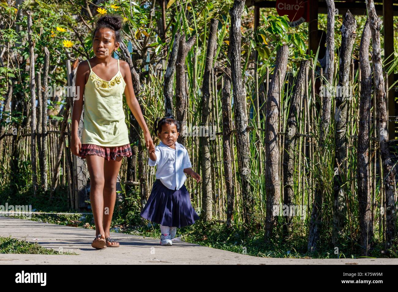Nicaragua, south Caribbean coast autonomous region, Pearl Lagoon, a ...
