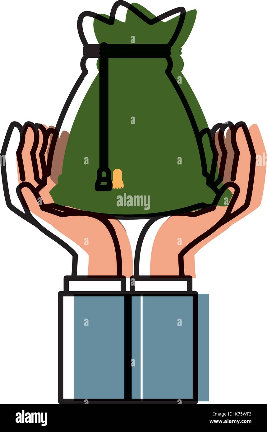 Hand with Bag of money Stock Vector Image & Art - Alamy