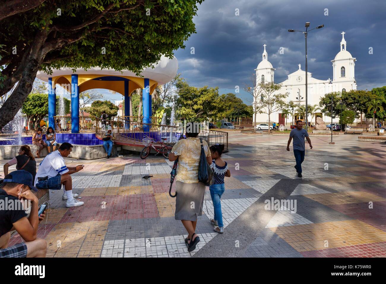 Nicaragua, Esteli province, Esteli, the central square and the ...