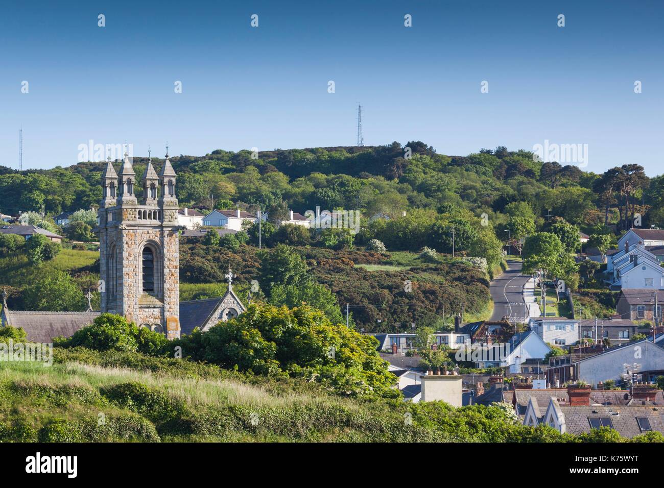 Ireland, County Fingal, Howth, elevated town view Stock Photo - Alamy
