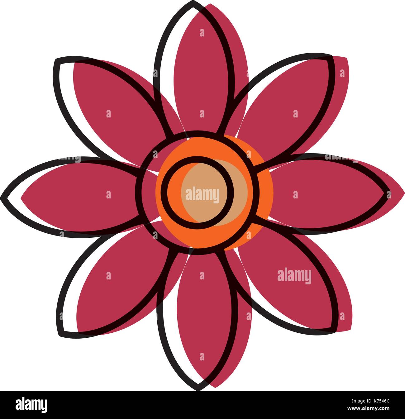 Beautiful flower symbol Stock Vector Image & Art - Alamy