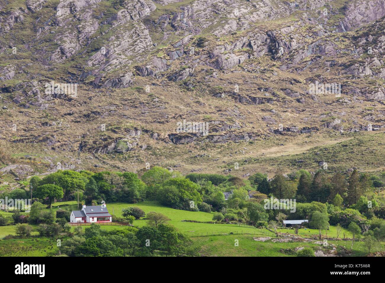 Ireland, County Cork, Beara Peninsula, Ring of Beara, Eyeries, elevated ...