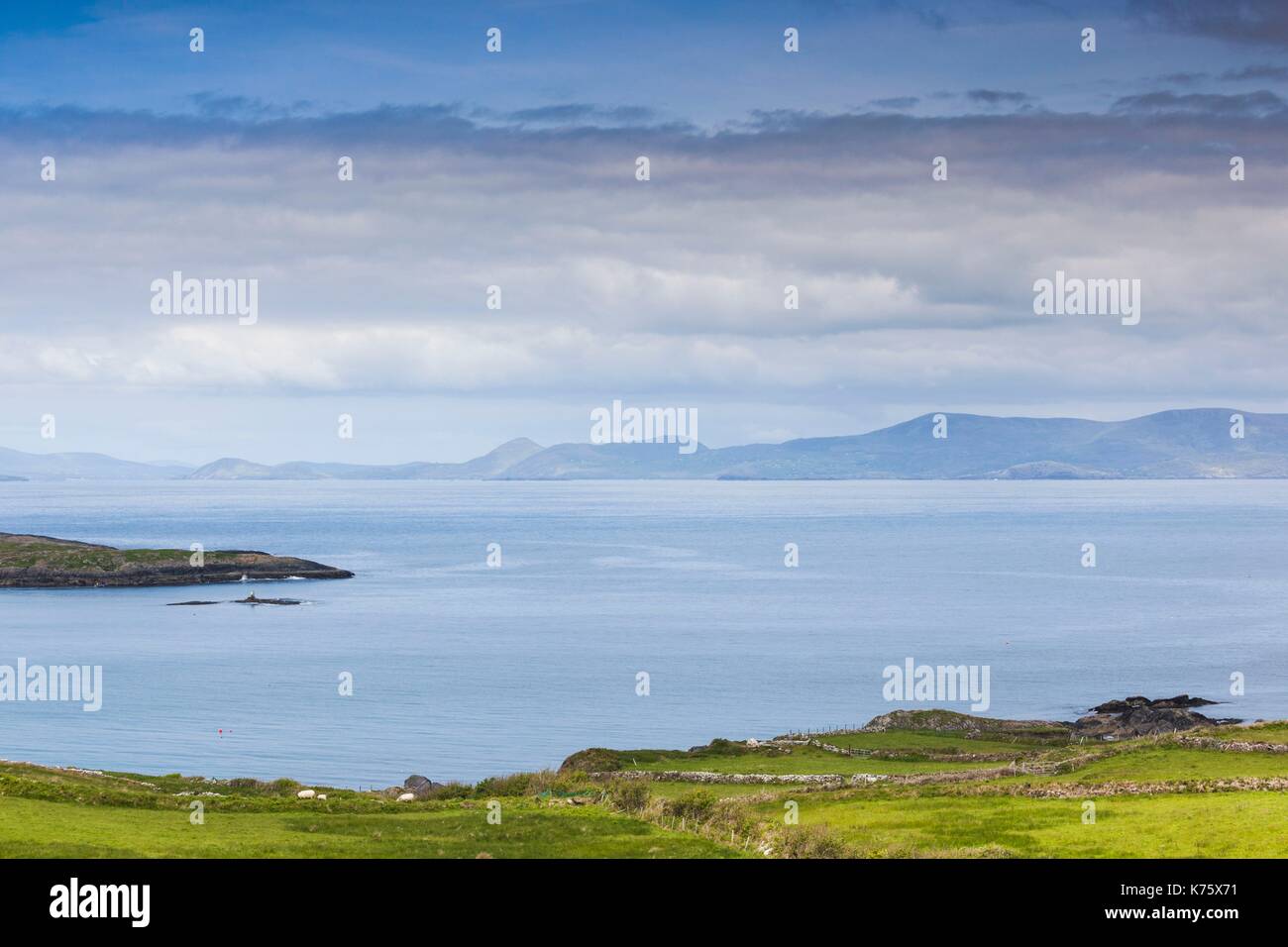 Ireland, County Cork, Beara Peninsula, Ring of Beara, Garinish ...