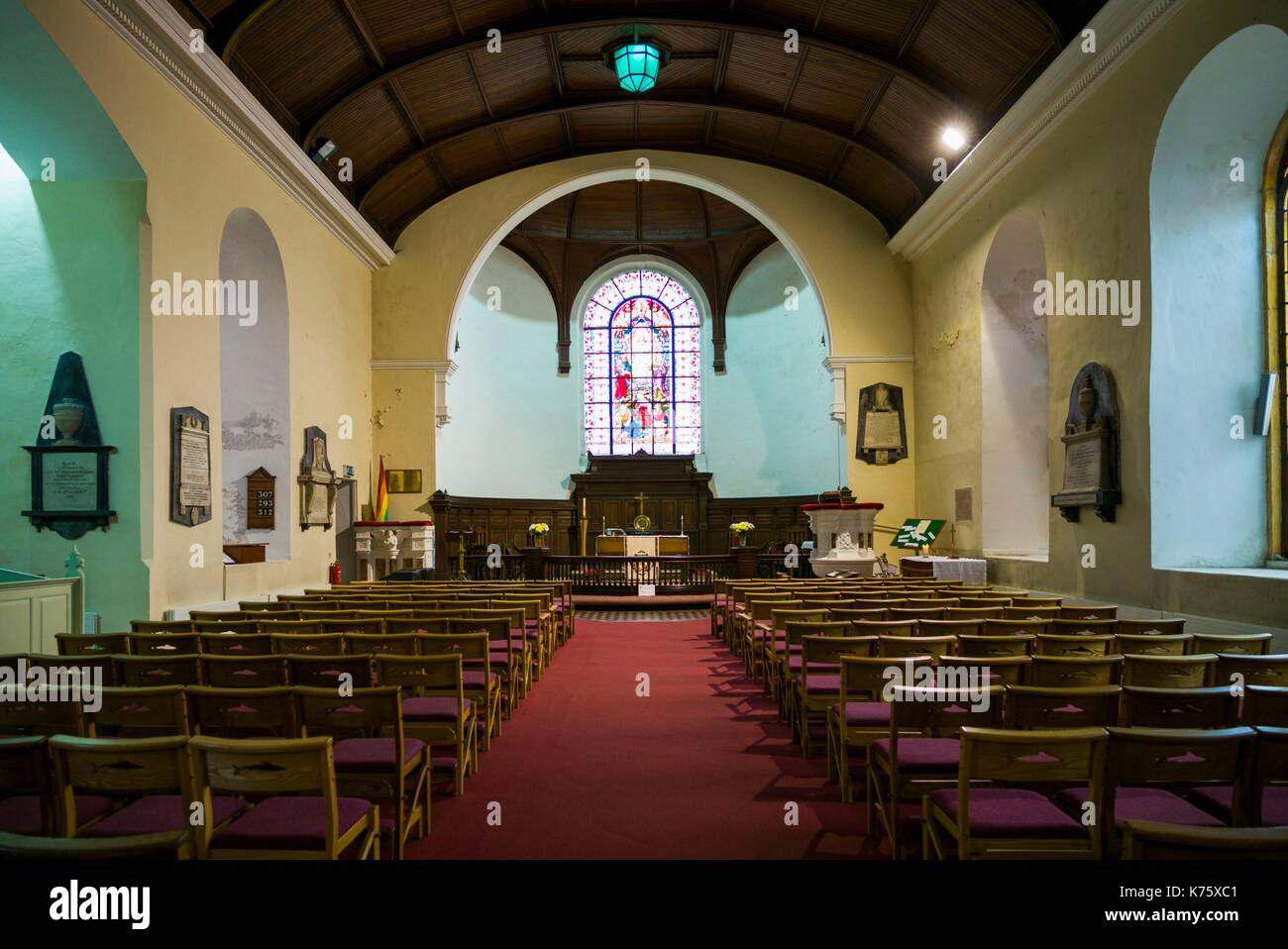 Ireland, County Cork, Cork City, St. Anne's Church, interior Stock ...