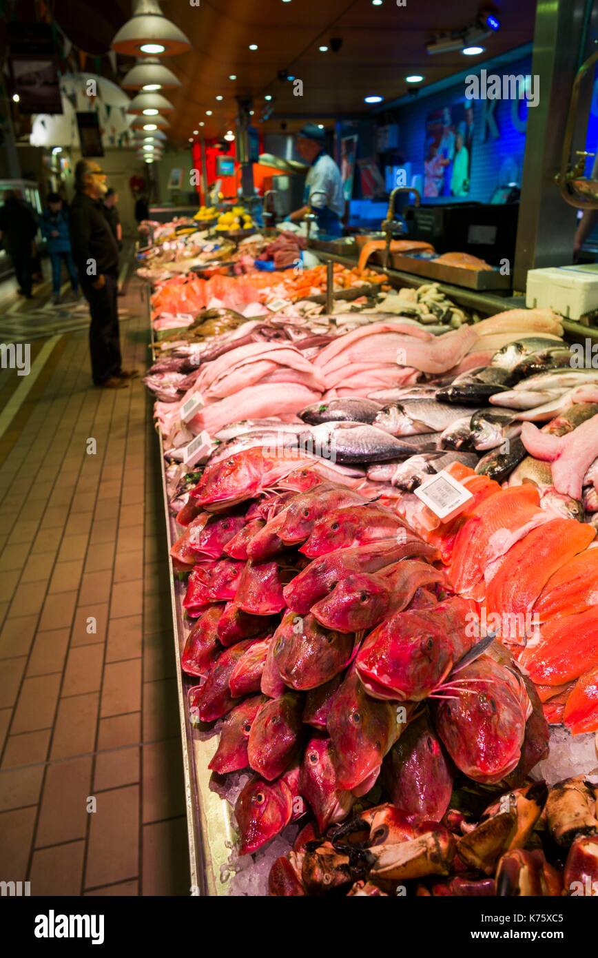 Ireland, County Cork, Cork City, English Market, seafood Stock Photo ...