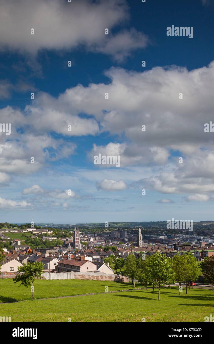 Ireland, County Cork, Cork City, elevated city view from the west Stock ...