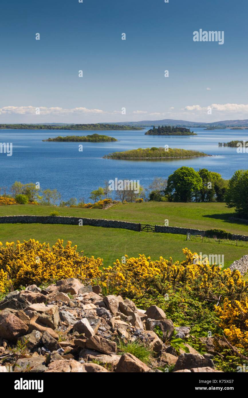 Ireland, County Galway, Cong, elevated springtime landscape Stock Photo ...