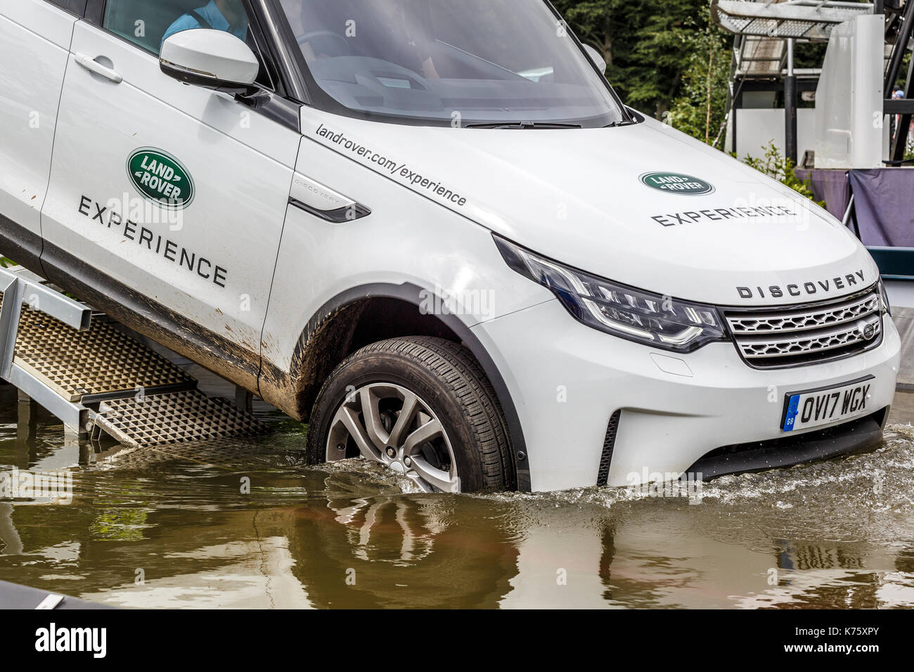 The Land Rover Experience stand giving demonstration rides to the ...