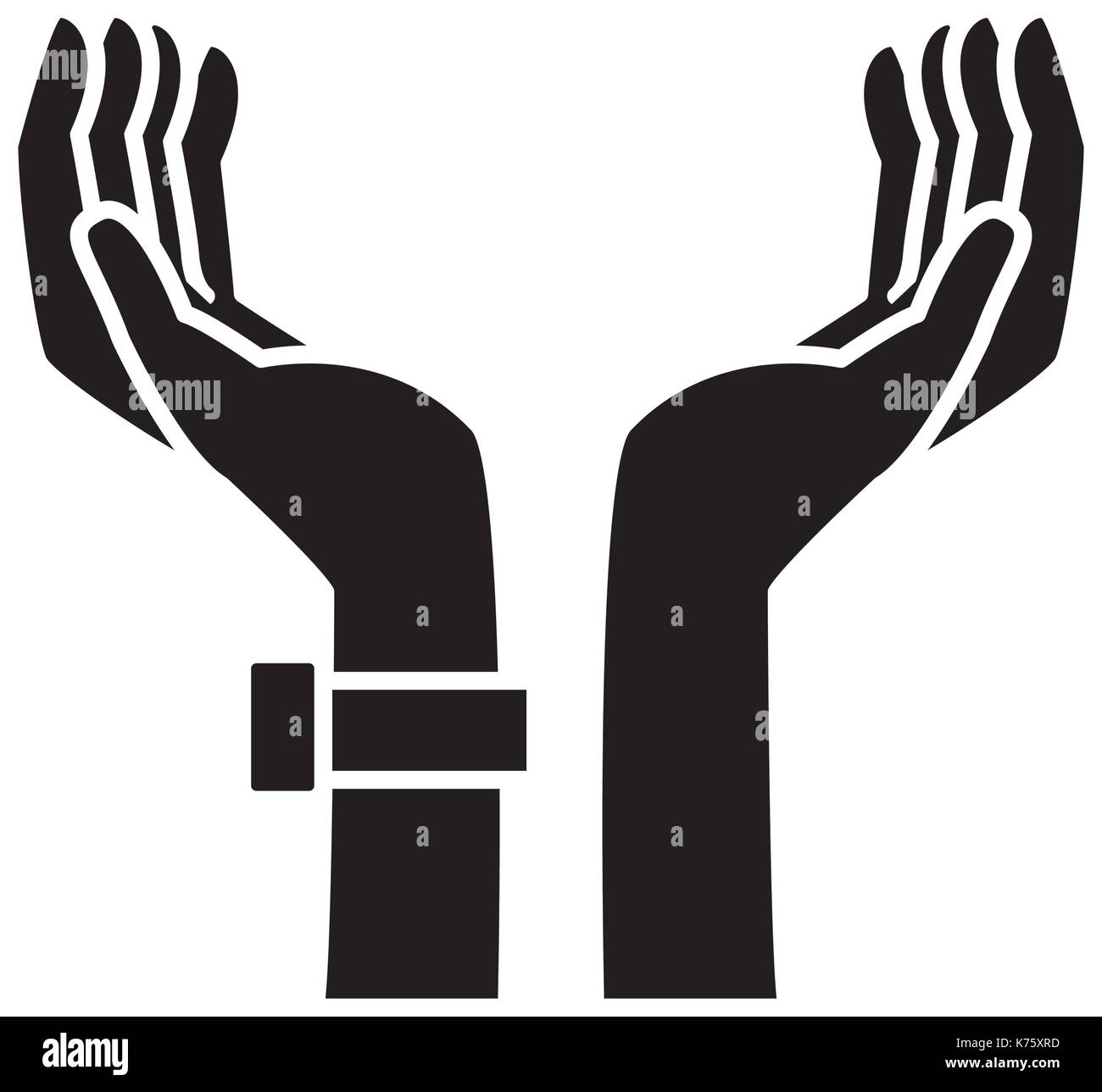 Hand holding something icon vector Cut Out Stock Images & Pictures - Alamy