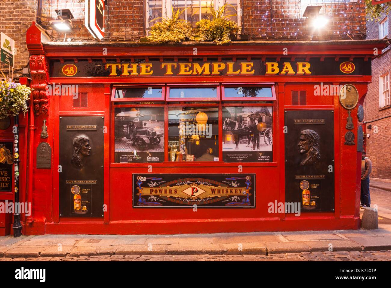 Ireland, Dublin, Temple Bar area, traditional pub exterior, The Temple ...