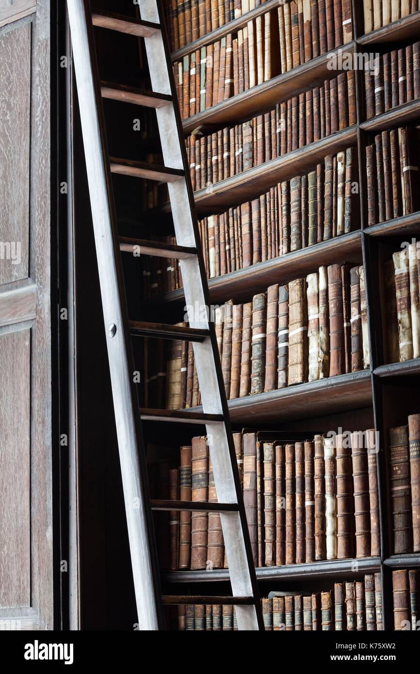 Ireland, Dublin, Trinity College, Old Library building, Long Room ...