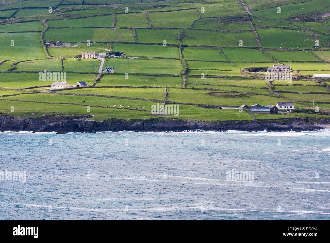 Ireland, County Kerry, Ring of Kerry, coastal landscape along the ...