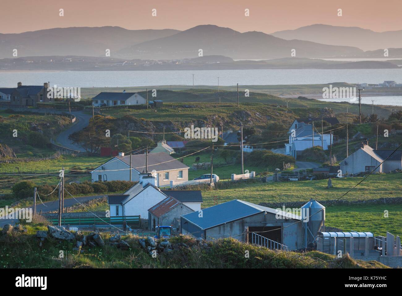 Ireland, County Donegal, Fanad Peninsula, Fanad Head, landscape Stock ...