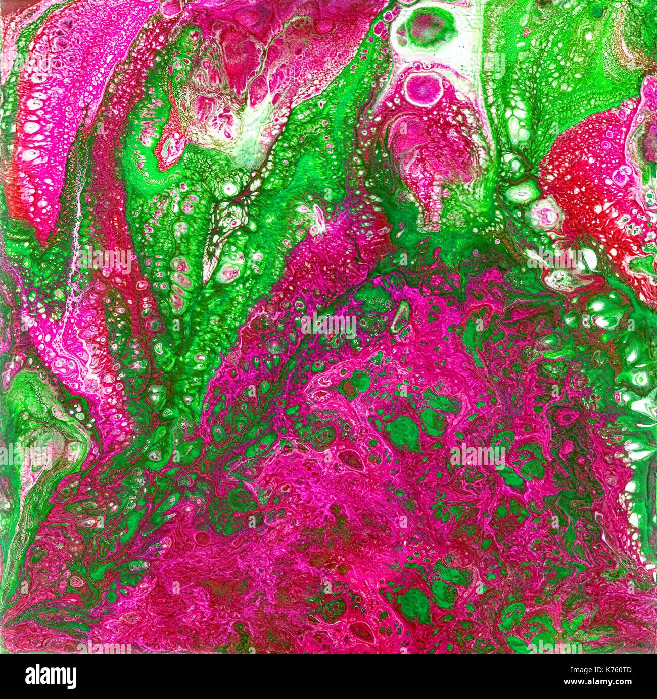 Liguid watercolor and ink abstract colored painting. Wet panted ...