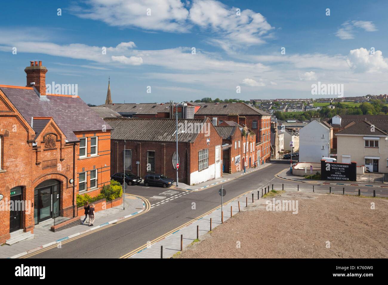 Unionist sign for the londonderry west bank hi-res stock photography ...