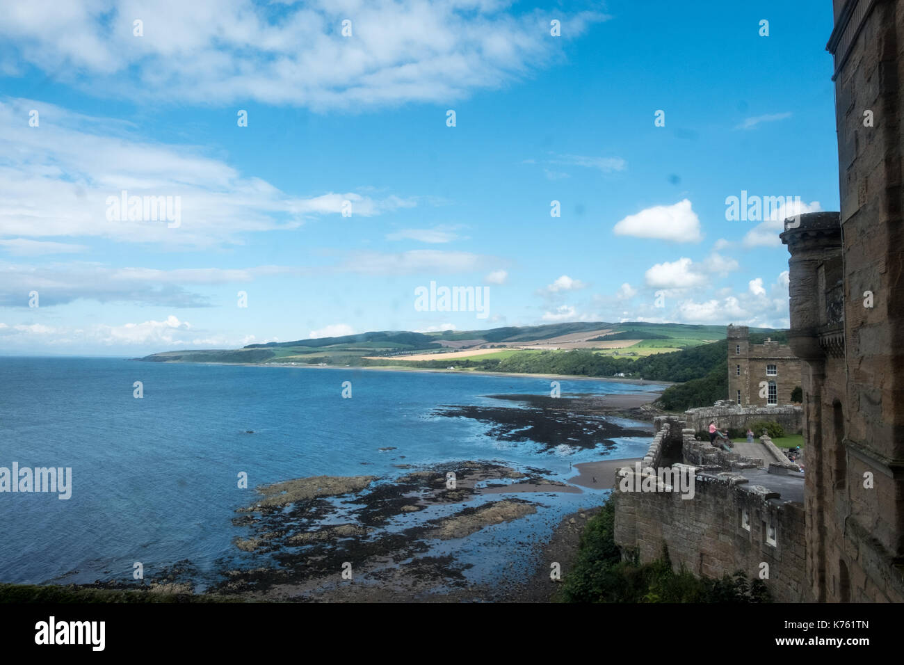 Seascape views of West Scotland near Girvan and Culzean Castle Stock ...