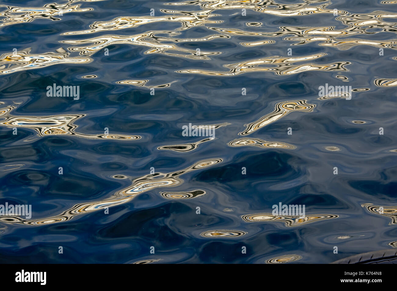 Rippled water with light reflection patterns background Stock Photo - Alamy
