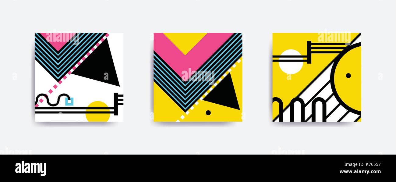 Colorful trend Neo Memphis geometric poster Stock Vector Image & Art ...