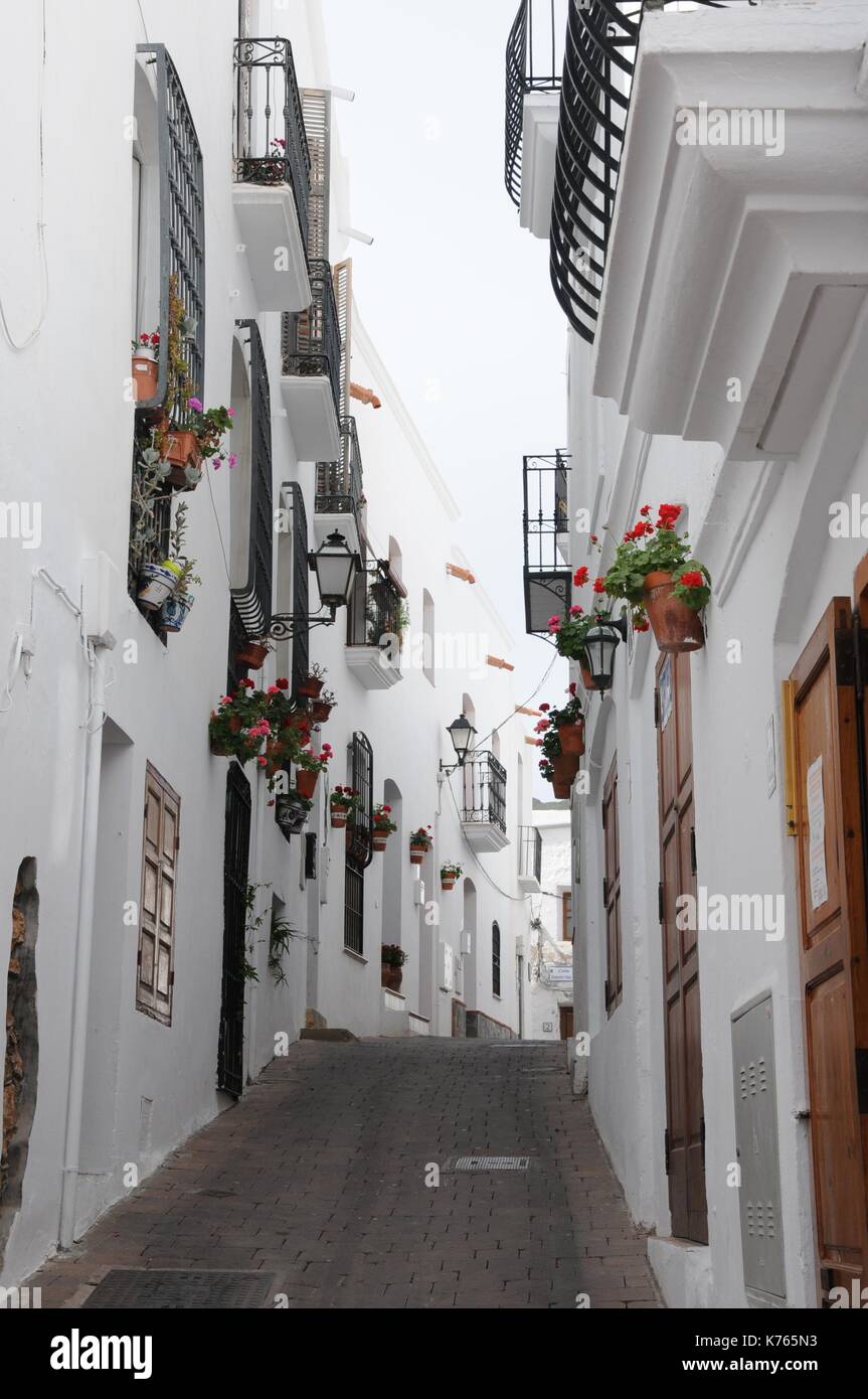 A street in Mojacar Pueblo, Almeria, Spain Stock Photo - Alamy