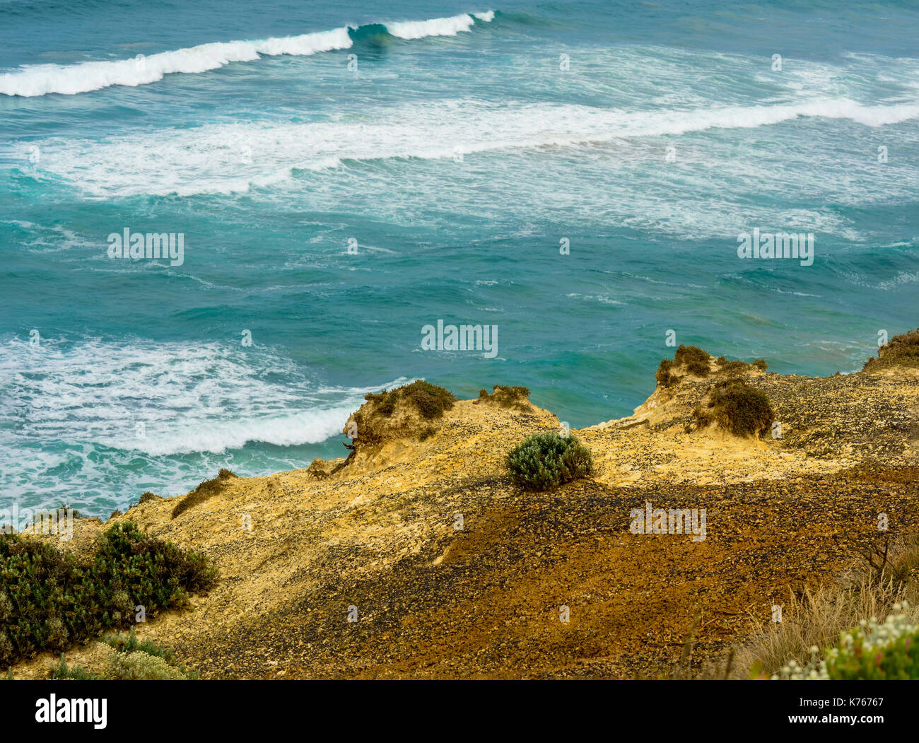 All shades of blue of the Pacific ocean. The Australian coast Stock ...