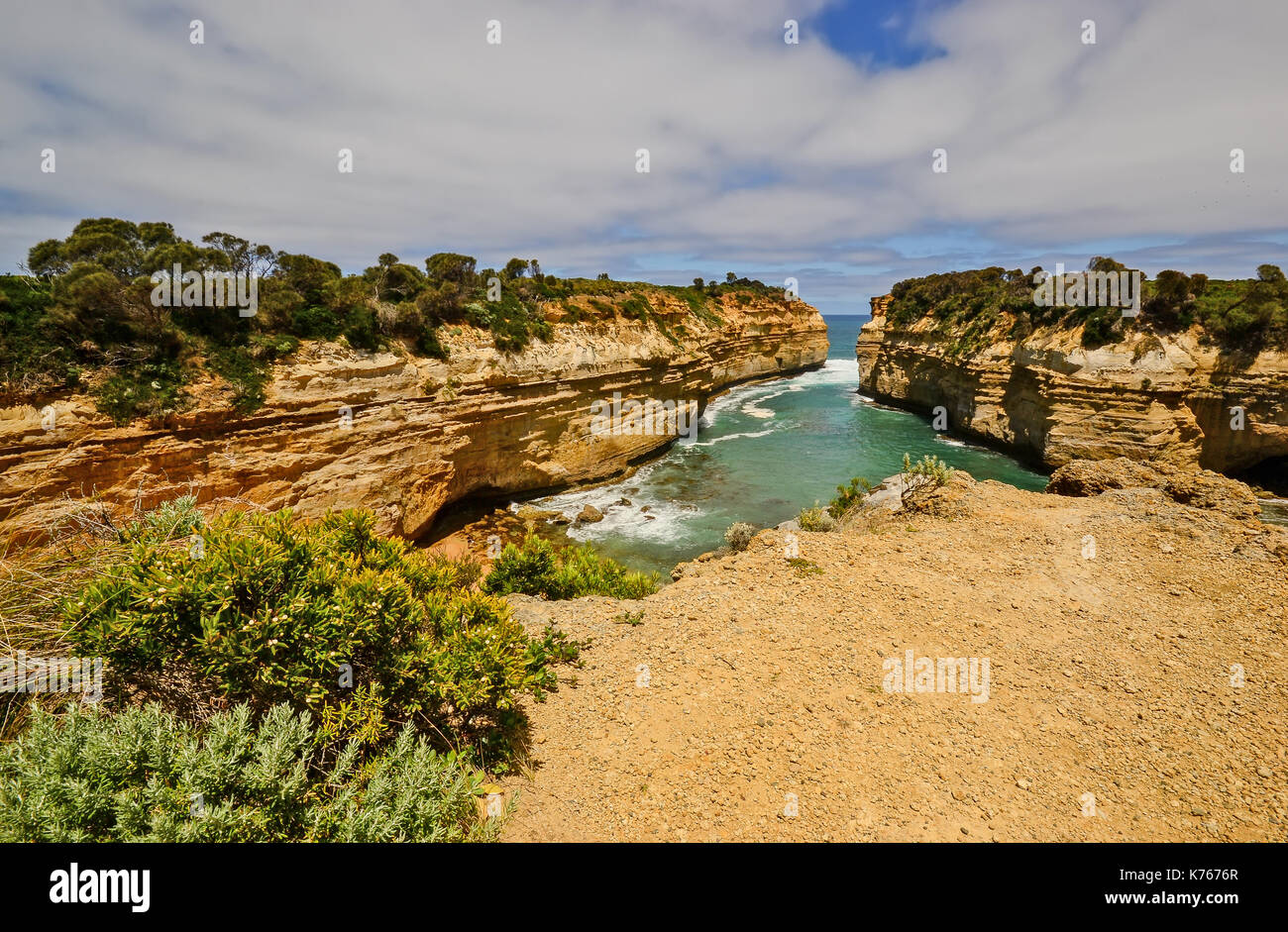 All shades of blue of the Pacific ocean. The Australian coast Stock ...