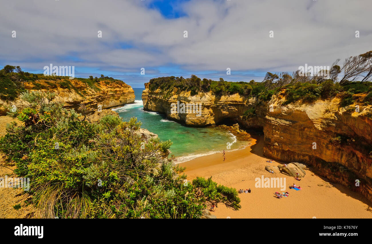 All shades of blue of the Pacific ocean. The Australian coast Stock ...