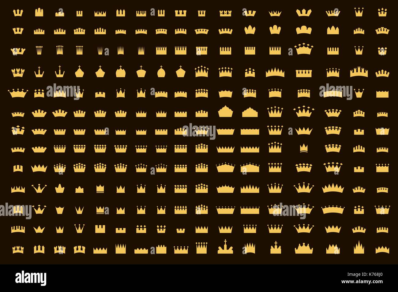 Simple icon with crown Stock Vector Images - Alamy