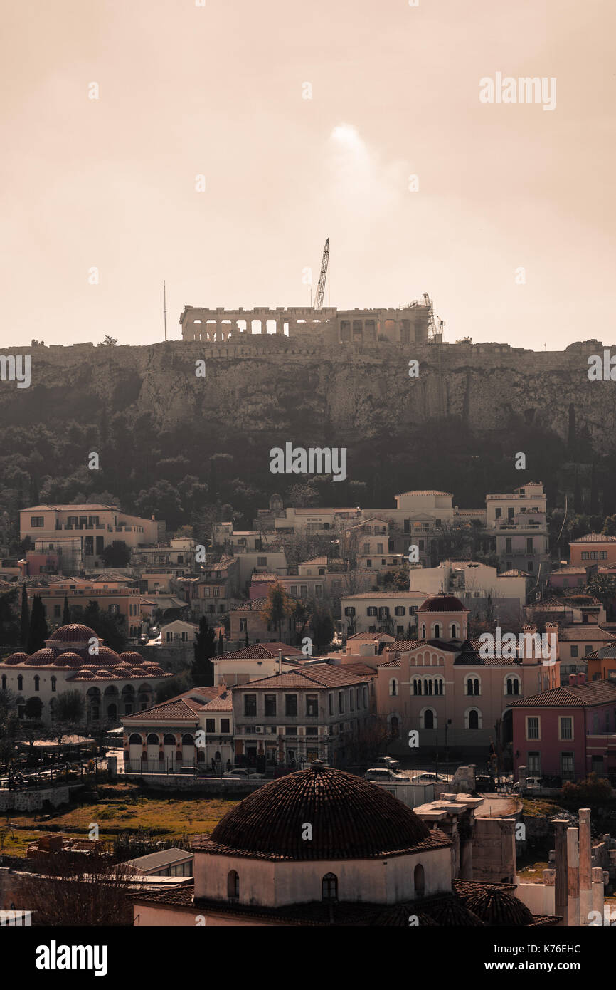 Acropolis and Plaka Stock Photo - Alamy