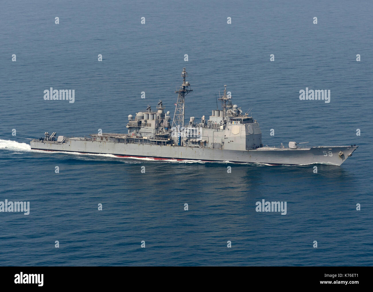 The Ticonderoga-class guided-missile cruiser USS Princeton (CG-59 Stock ...