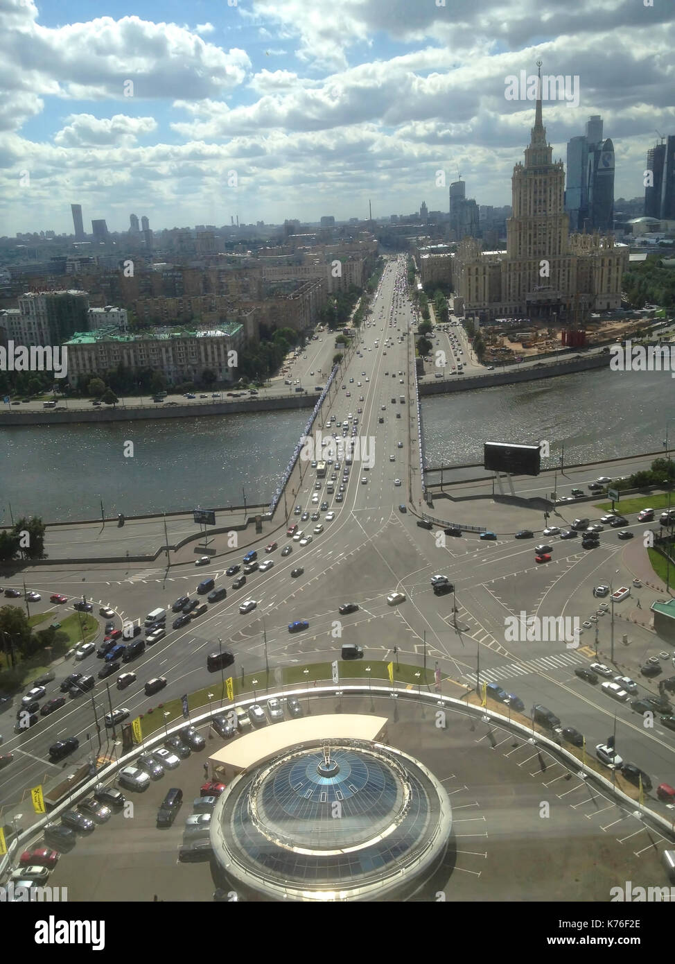 Moscow city. Photos from the bird's eye view of the Kutuzovsky Prospekt ...